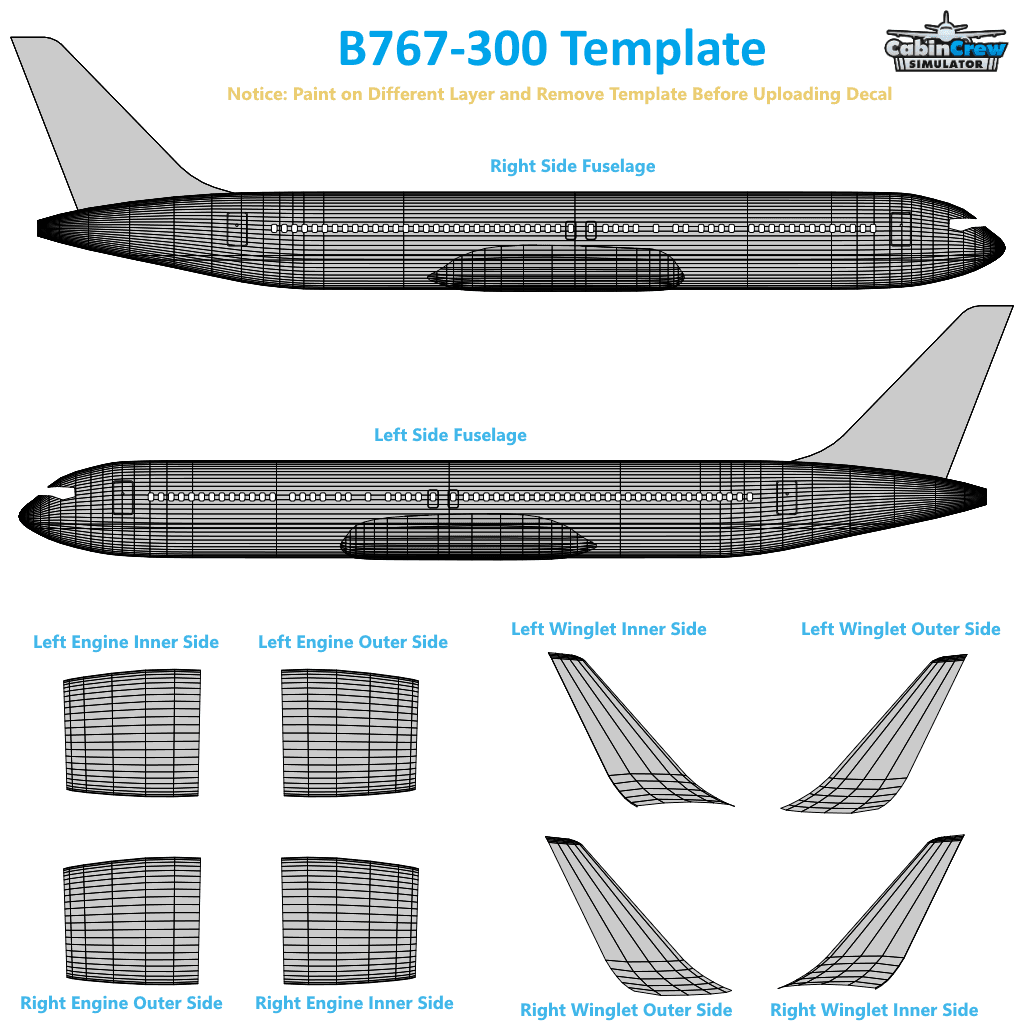 Cabin Crew Simulator Livery Templates & Tutorial | Cruising Studios ...